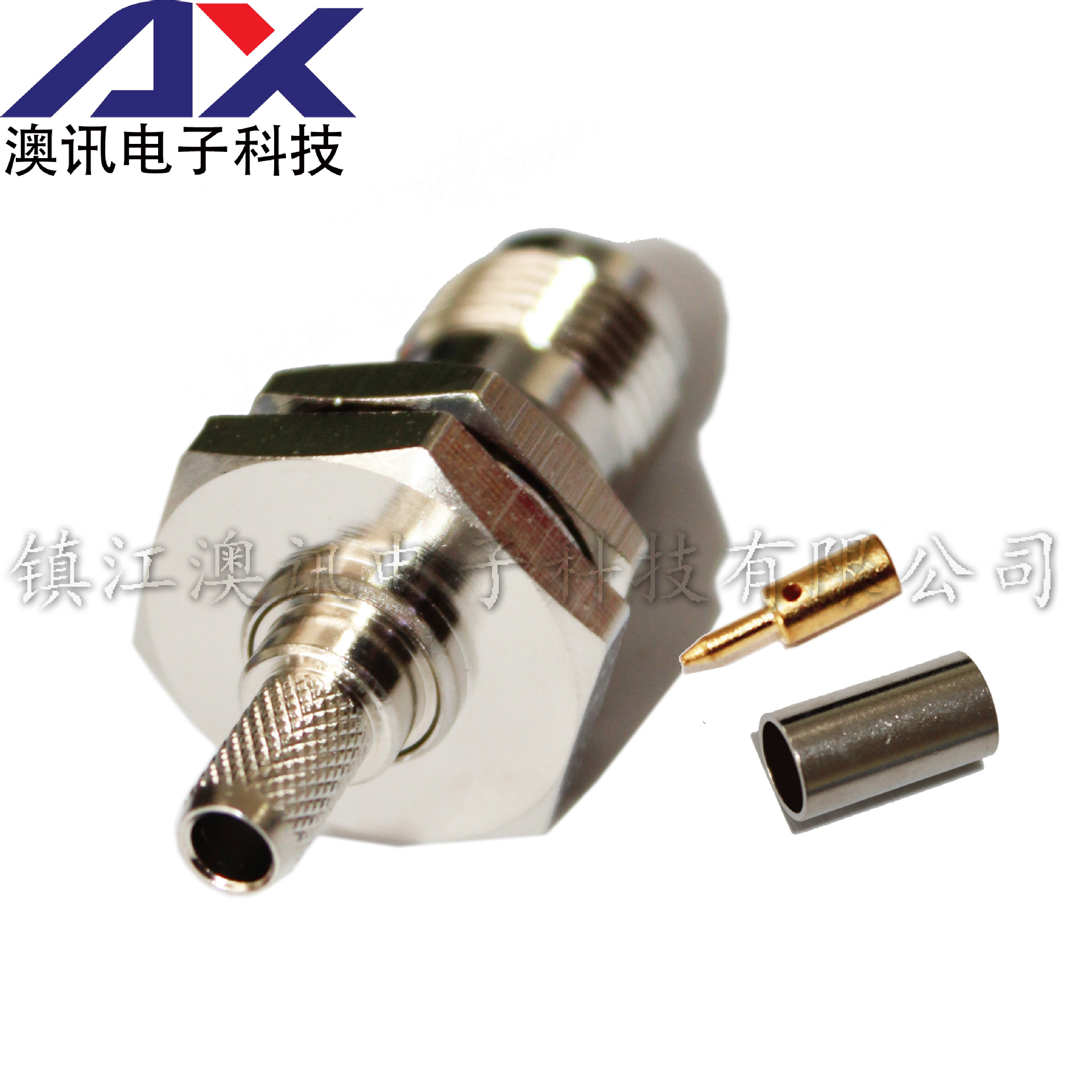 射频同轴连接器 TNC-C-KY3 防水母头 双针大六角 接RG58/50-3电缆-阿里巴巴