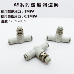 SMC速度控制阀 带快速接头 直通型AS1001F-04 现货-阿里巴巴