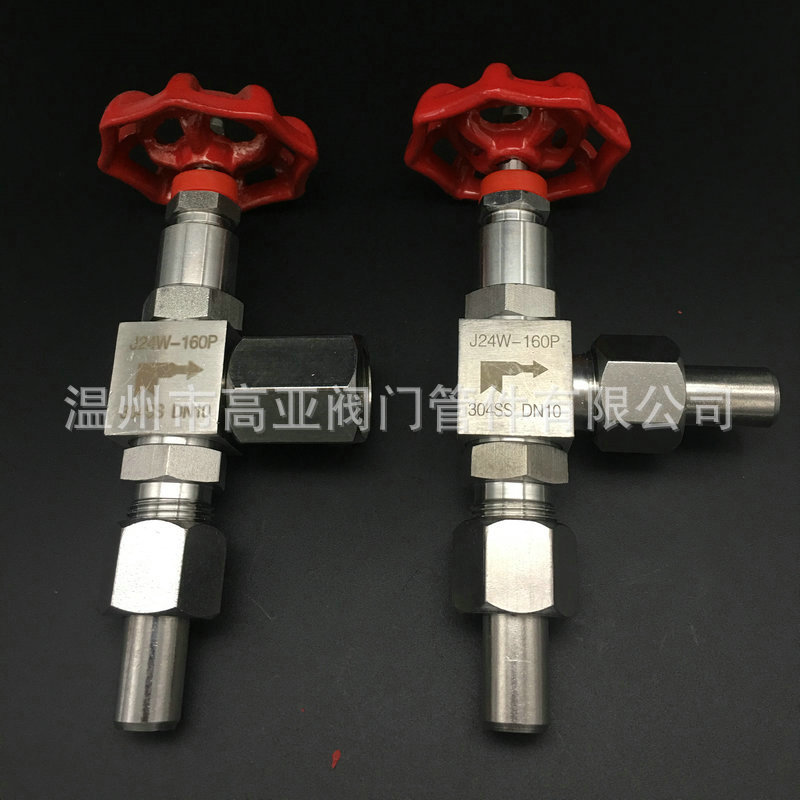 304不锈钢仪表阀 压力表角式截止阀 J24W-160p三通仪表阀-阿里巴巴