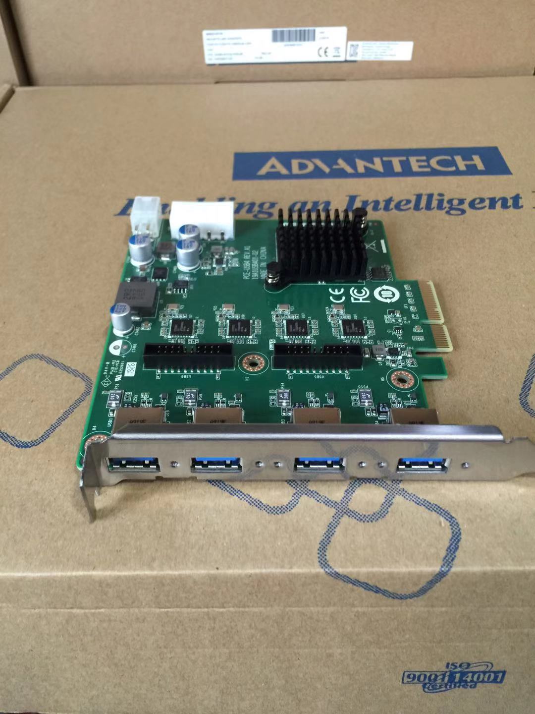 研华PCE-USB4-00A1E扩展卡PCIE 4口工业相机USB3.0高频宽5 Gbps-阿里巴巴