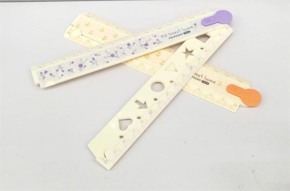 爱好 30cm 折叠尺 迷你直尺 小学生塑料尺子 简约可爱儿童奖品-阿里巴巴