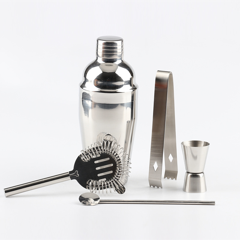跨境直供新款调酒器套装 鸡尾酒调酒工具五件套 酒吧用具-阿里巴巴