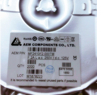 AEM美国品牌MF2410F2.000TM 2410一次性贴片保险丝2A/250V-阿里巴巴