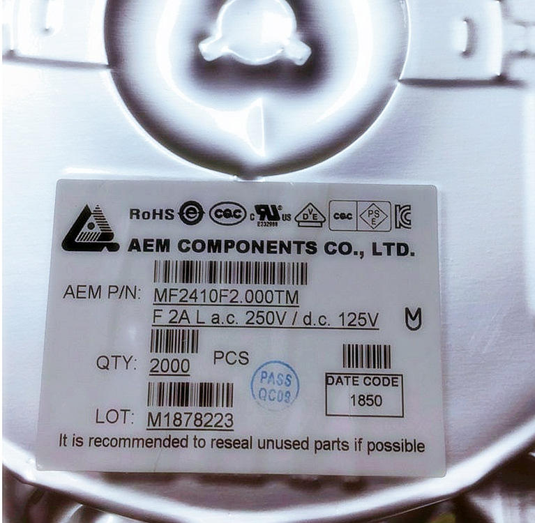 AEM美国品牌MF2410F2.000TM 2410一次性贴片保险丝2A/250V-阿里巴巴