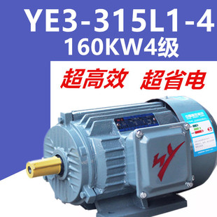 160KW4级电机YE3-315L1-4三相异步电动机千瓦国标铜380V二级能效-阿里巴巴