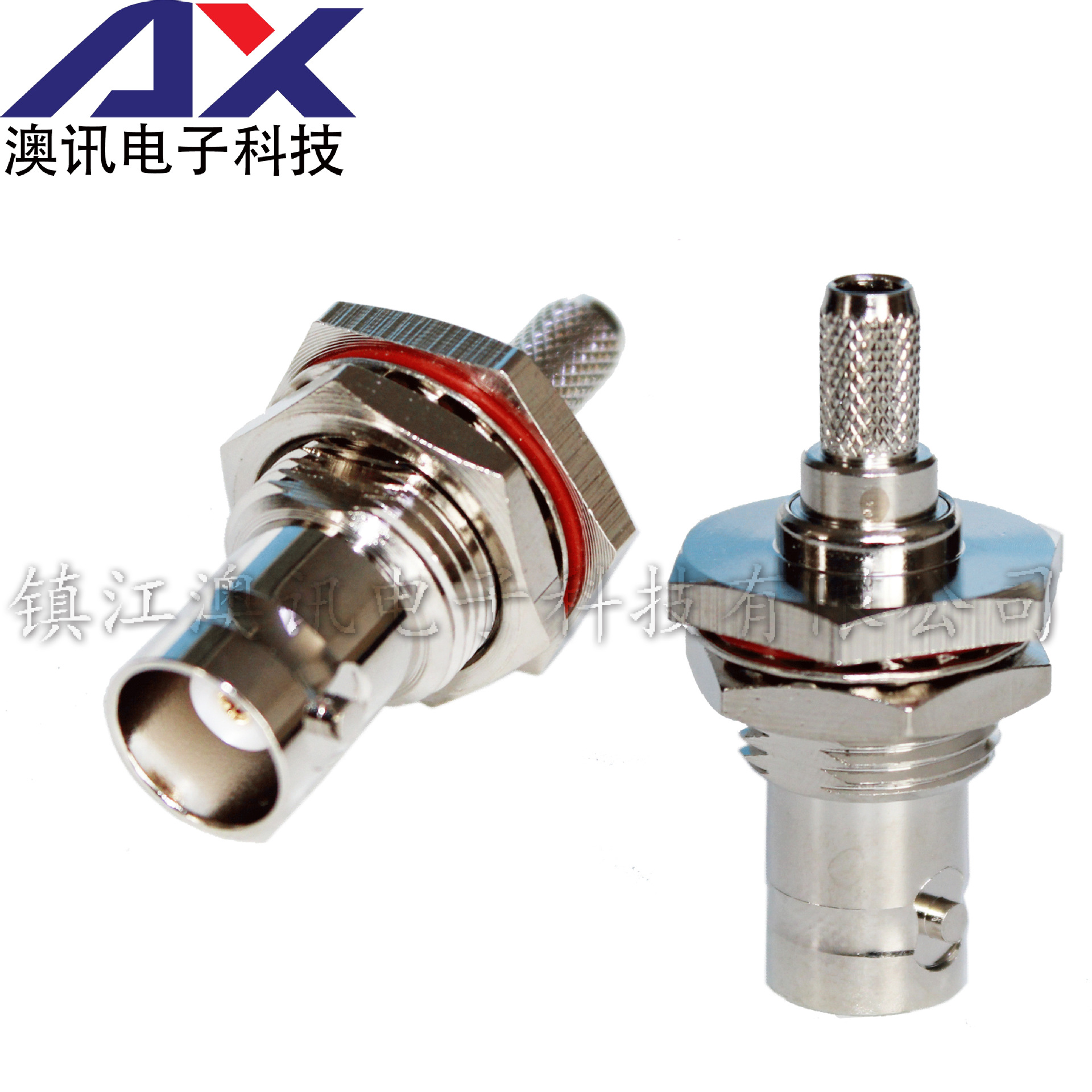 厂家供应全铜BNC-C-KY3连接器 BNC双针母头射频同轴连接器-阿里巴巴