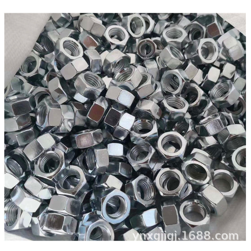 4.8级国标GB52镀锌六角螺母4级六角螺帽螺丝帽M3M4M5M6M8M10-M30-阿里巴巴