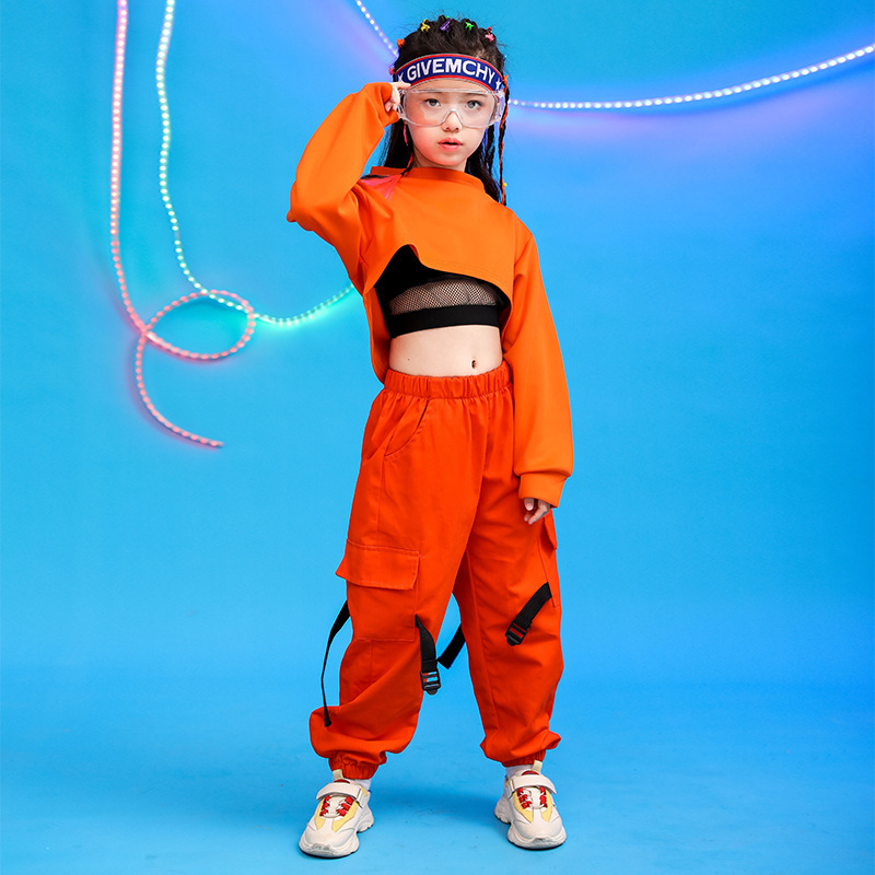 Girls show hilum modern jazz dance costumes children clothing hip-hop dance easy street dance outfit