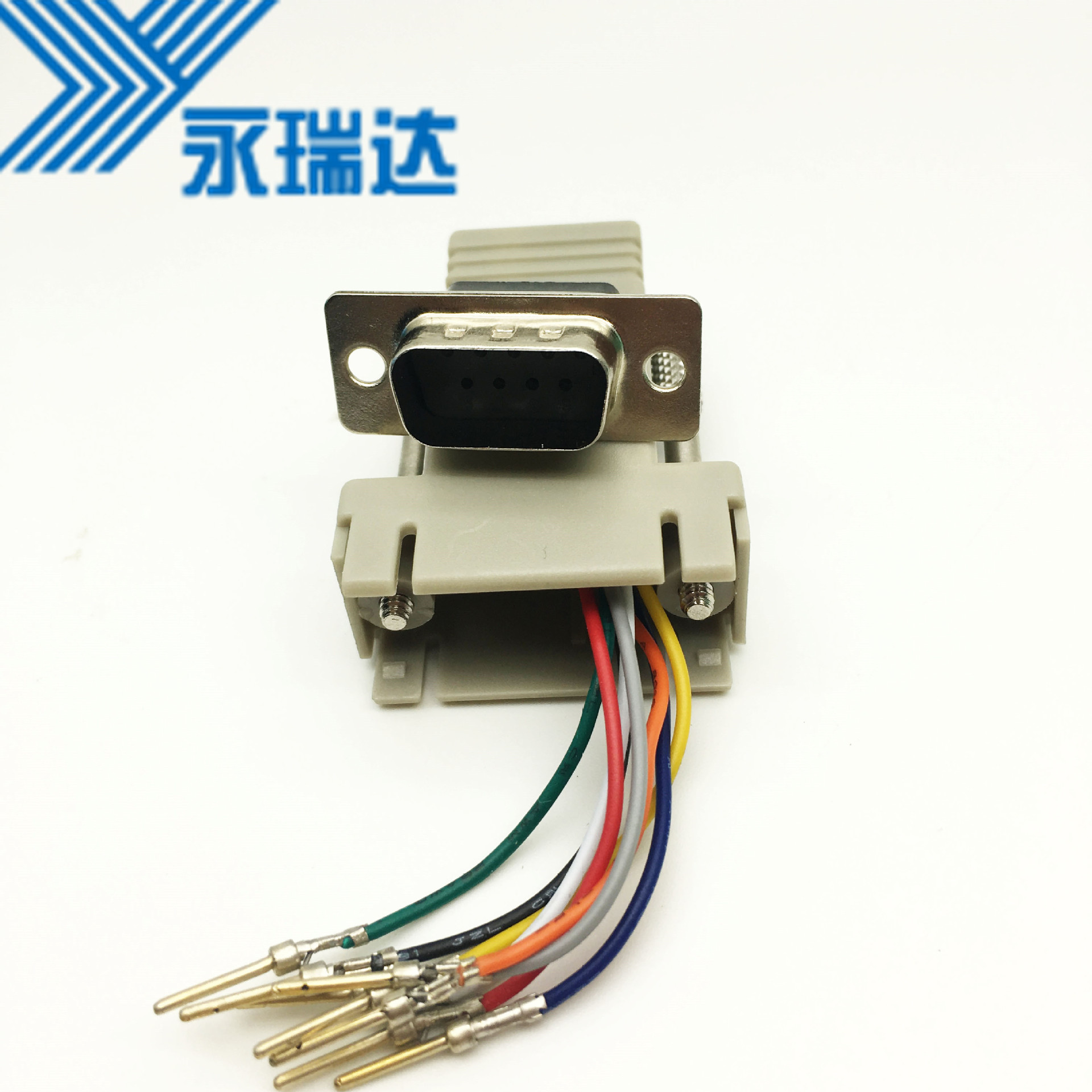 DB9转RJ45 9针9孔转接头 RJ45转串口RJ45转RS232网络口转串口DB9-阿里巴巴