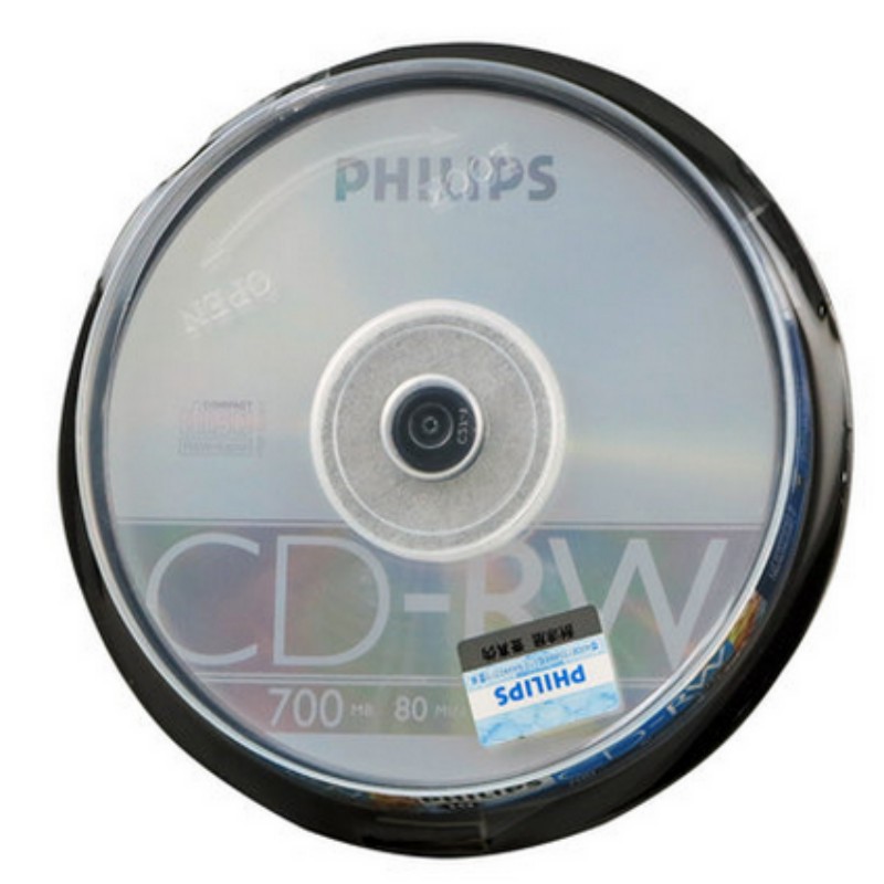 飞利浦可擦写光盘CD-RW可反复可擦写CD刻录盘插写光盘10片装-阿里巴巴