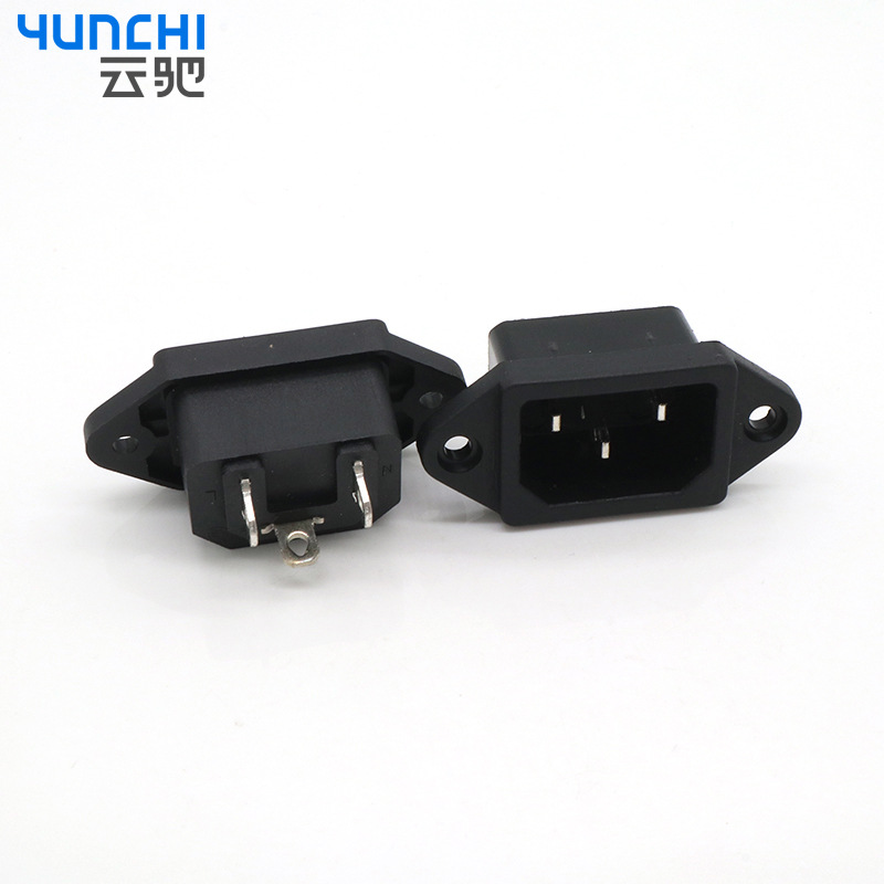 AC-04品字插座 梅花插座 带螺丝孔 AC电源插座 饭煲品字插座AC04-阿里巴巴