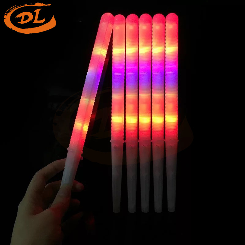 深圳鼎力批发七彩LED棉花糖发光棒 闪光棒LED cotton candy stick-阿里巴巴