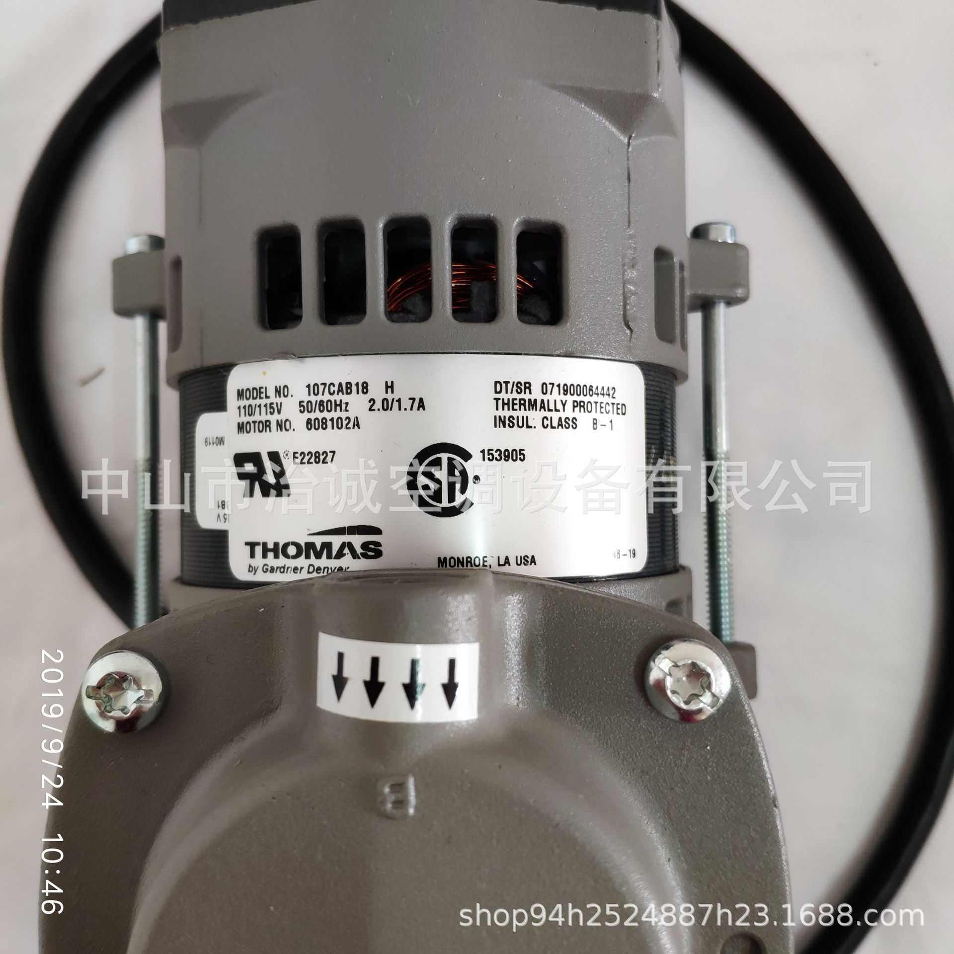 Thomas 107CAB18 H 110V离心机排气泵 PMP02057真空泵排气泵-阿里巴巴