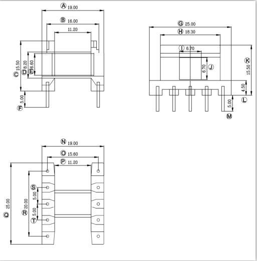 PQ3220变压器骨架PQ3220电源骨架开放式逆变器卧式电源干式变压器-阿里巴巴