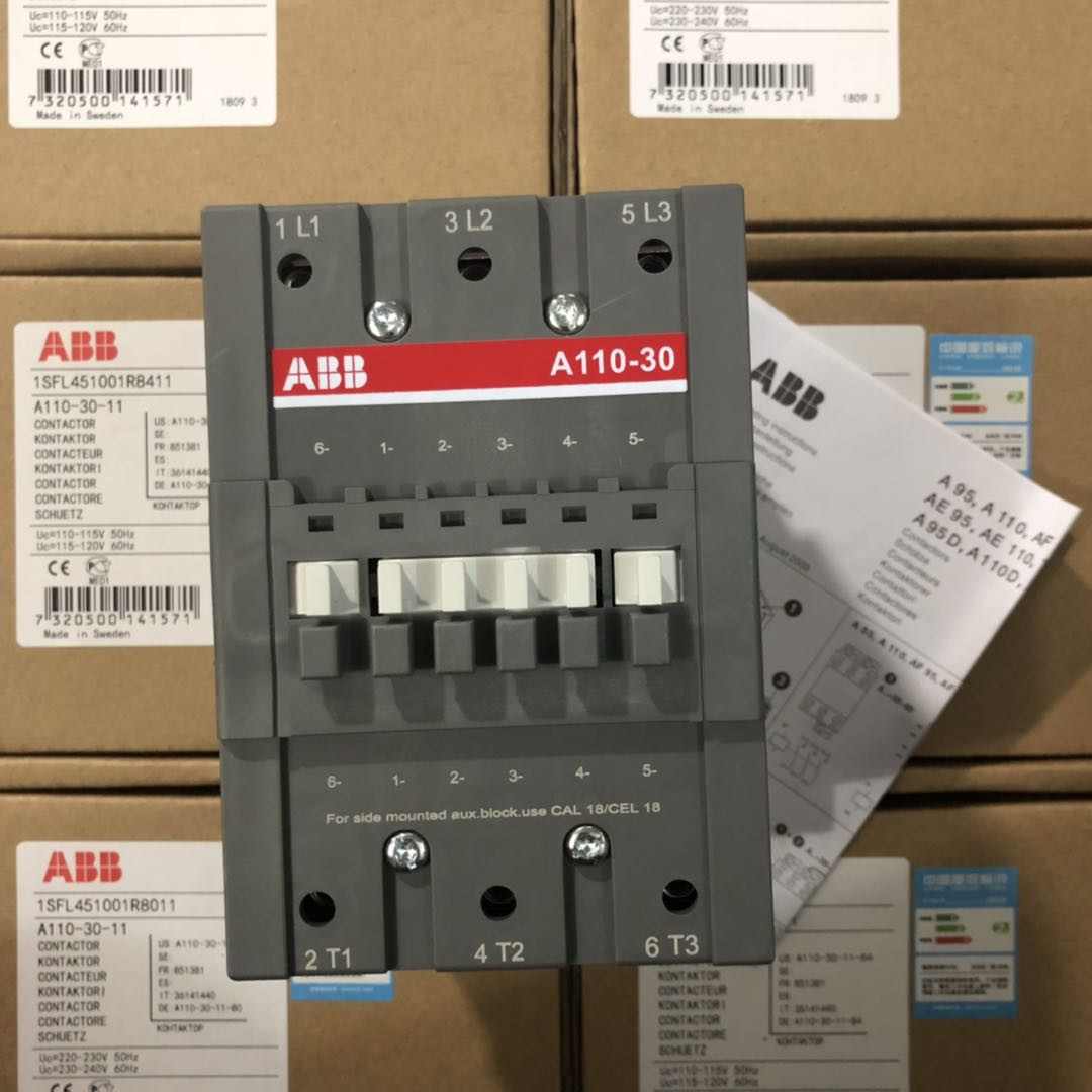 原装正品ABB交流接触器A110-30-11 24V 110V 220V 380V 110A-阿里巴巴