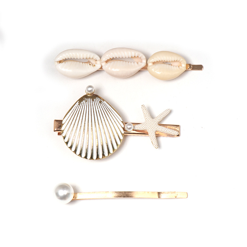 Womens Starfish Shell Beads Conch Shell Mix Material Hair Accessories ...