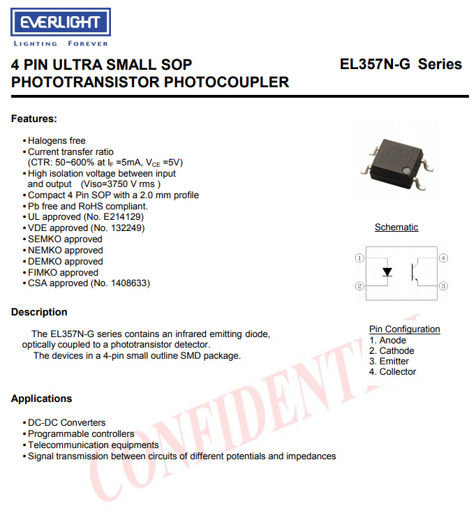 原装正品 EL357N(C)(TA)-G 光电耦合器 EL357NC 贴片光耦 SOP4-阿里巴巴