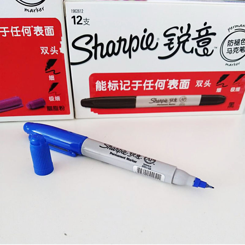 Sharpie锐意记号笔防褪色马克笔DIY手工彩绘笔细字油性打点记号笔-阿里巴巴