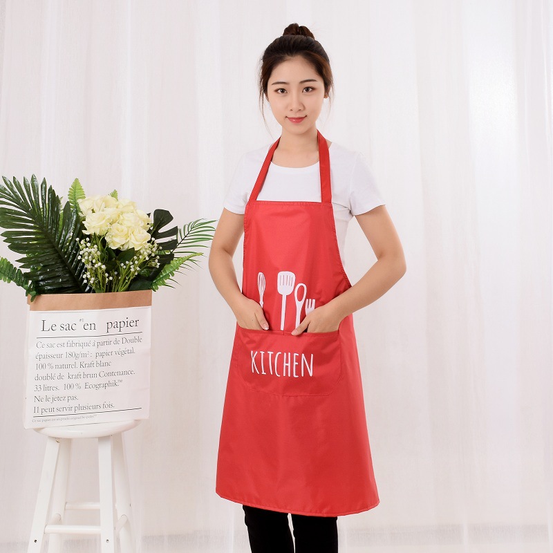 厂家直销刀叉款厨房情侣围裙卡通围裙厨房围裙防水防污防油批发-阿里巴巴