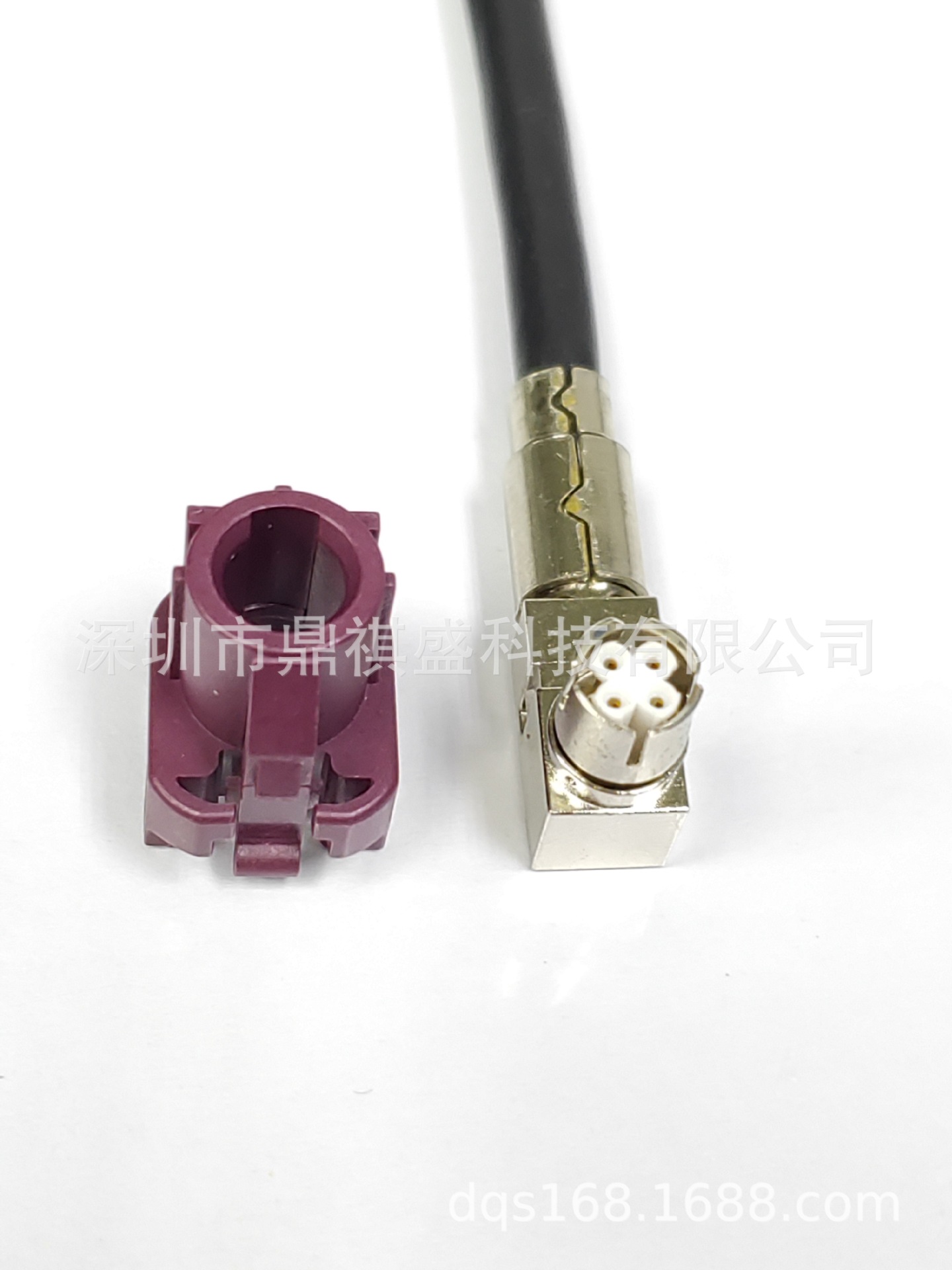 HSD LVDS 4P母头弯头紫色-阿里巴巴