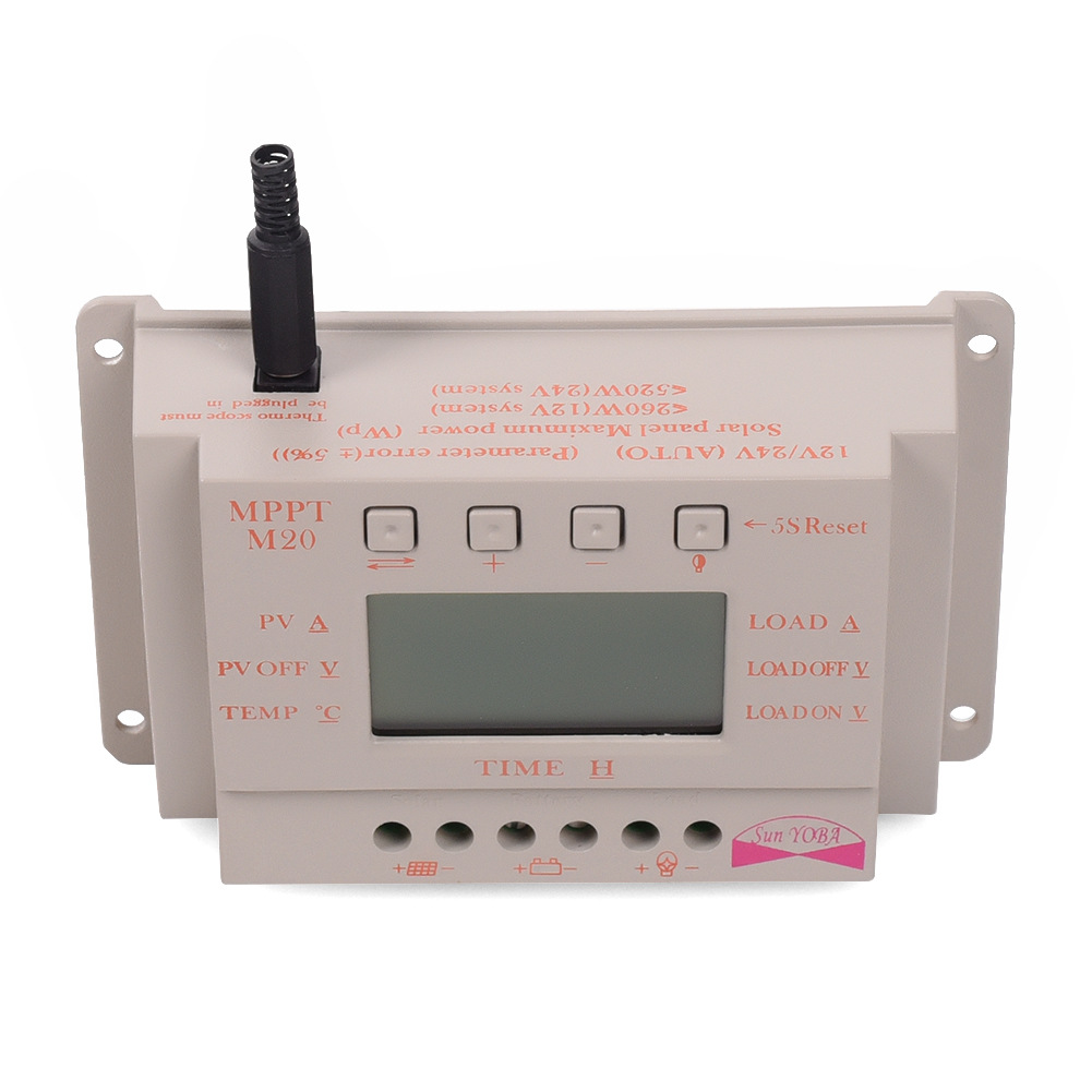 跨境专供 MPPT 12/24V 20A 太阳能光伏发电系统太阳能控制器-阿里巴巴