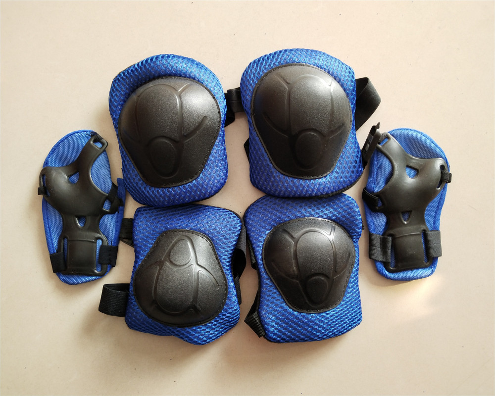 轮滑护具 儿童护膝滑冰溜冰鞋护具套装 滑板自行车护膝护手6件套-阿里巴巴