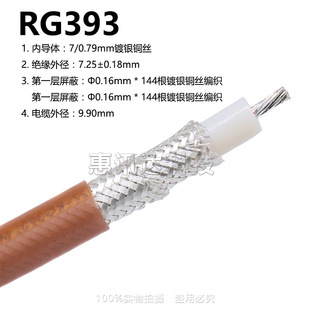 RG393 SFF-50-7全铜双屏蔽低损耗电缆RG393/U 射频电缆线-阿里巴巴