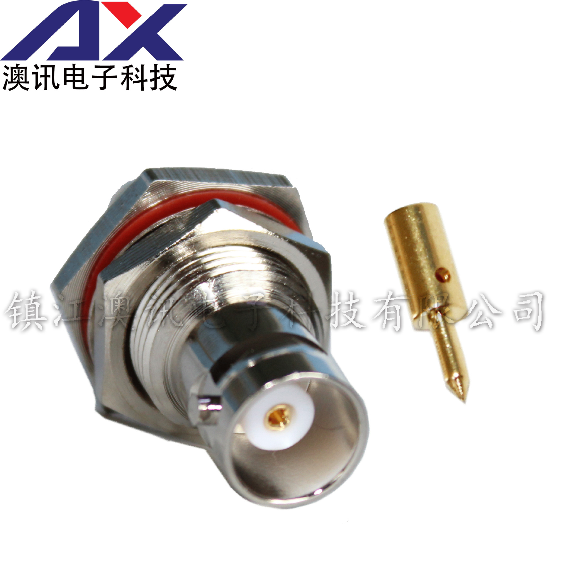 厂家供应全铜BNC-C-KY3连接器 BNC双针母头射频同轴连接器-阿里巴巴
