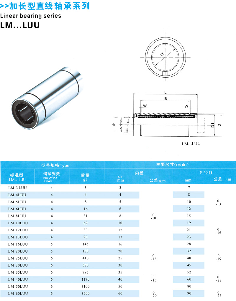 LM8LUU加长型直线轴承,治具测试架培林3D打印机高精度滑动轴承-阿里巴巴
