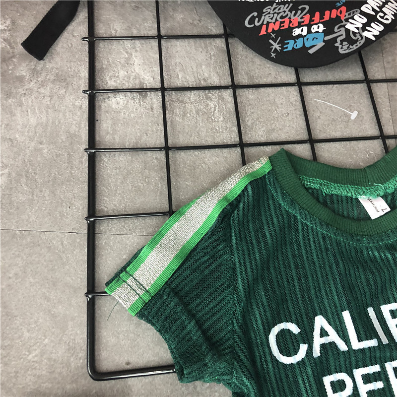 男童短袖T恤2025夏季网格镂空上衣中小童短袖C68010短裤12135套装-阿里巴巴