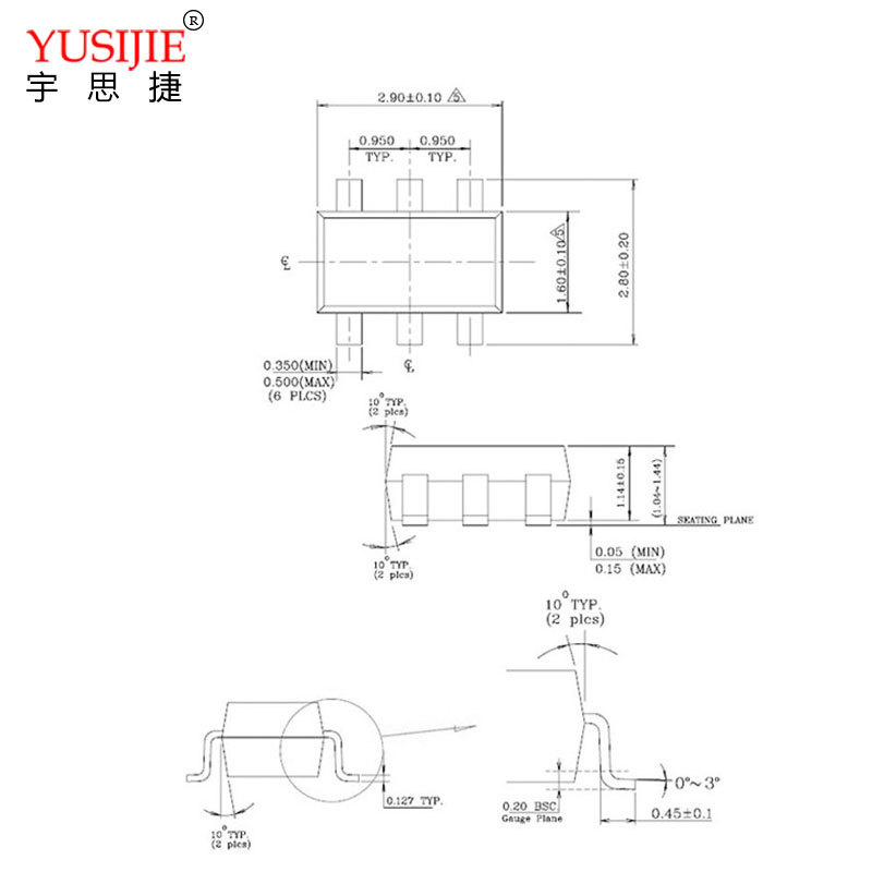 YSJ-BL289 12秒RGB七彩触发LED闪烁芯片SOT23-6玩具闪光IC-阿里巴巴