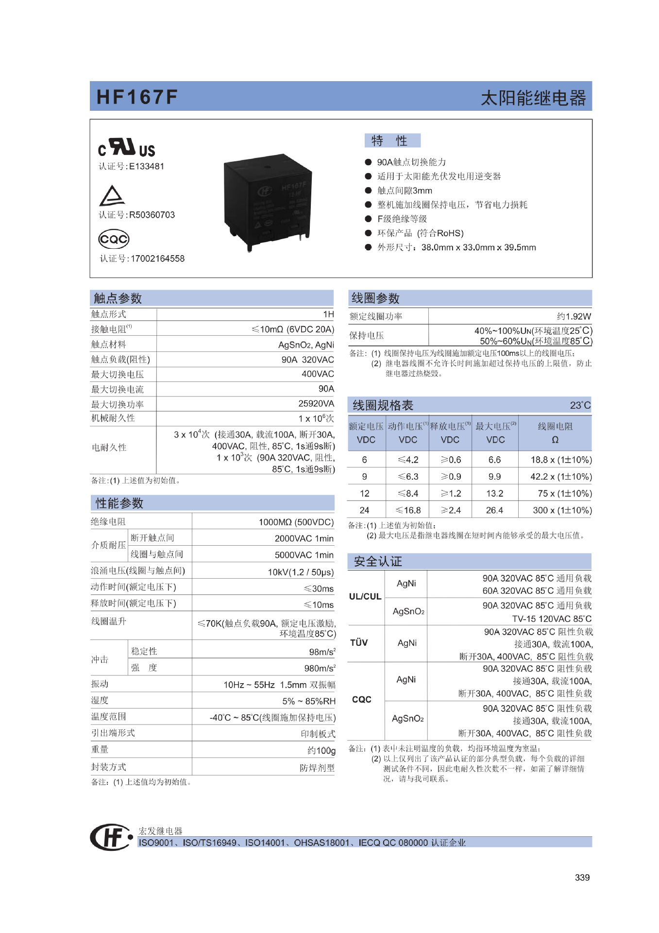HF167F-24-HF太阳能继电器HF167F-24-HF 12V 90A4脚全新原装-阿里巴巴