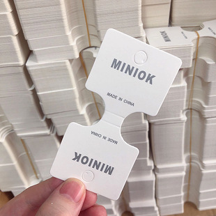 现货200张小饰品包装头绳皮筋纸卡发圈挂卡miniok吊牌项链卡纸-阿里巴巴