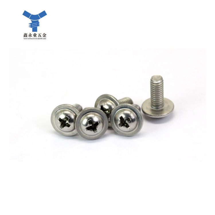 不锈钢304 十字盘头带垫机螺钉PWM 带垫片螺丝M3-M6-阿里巴巴