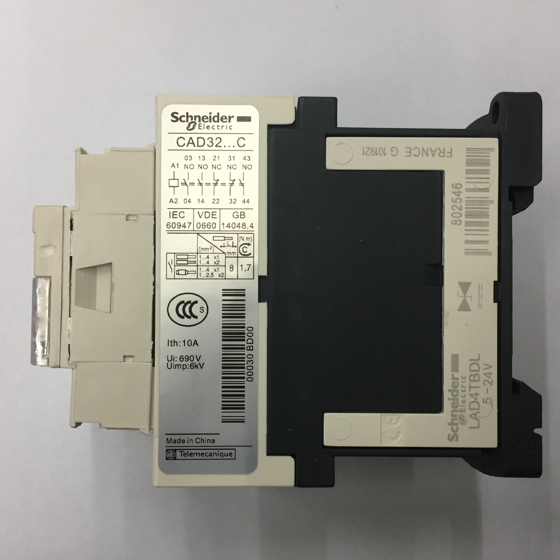 原装正品CAD32BDC DC24V 3开2闭 Schneider直流中间继电器控制继-阿里巴巴