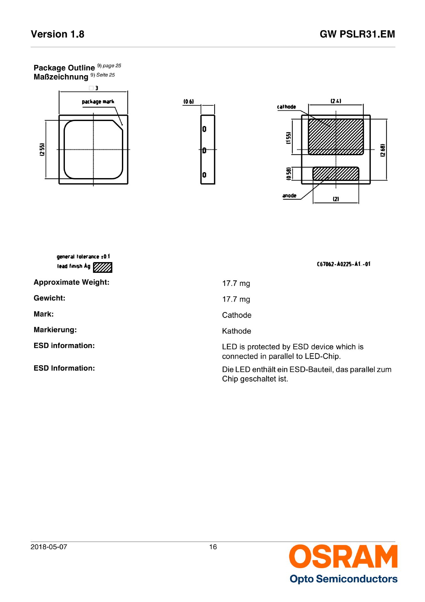 欧司朗3030灯珠1w osram欧司朗3030led灯珠6v光源GW PSLR31.EM-阿里巴巴