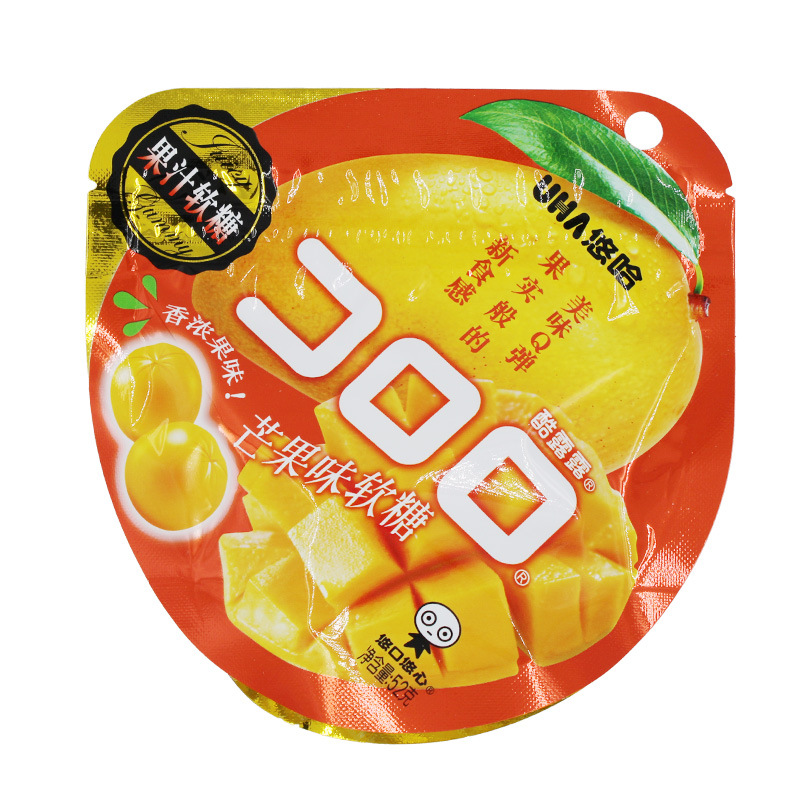 UHA悠哈味觉果汁软糖酷露露草莓/葡萄/桃子味橡皮QQ爆浆CO糖果52g-阿里巴巴