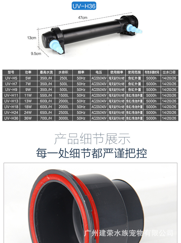 JEBO佳宝紫外线UV灯 H5/H7/H9/H11/H13/H18/H24/H36/H55-阿里巴巴