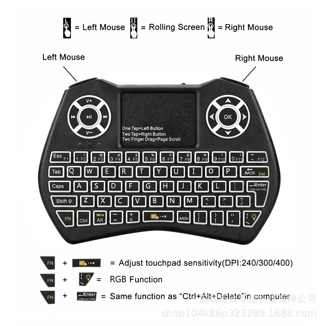 i9PLUS Wireless Air flying squirrel i8 mini keyboard i8 mouse dry ...