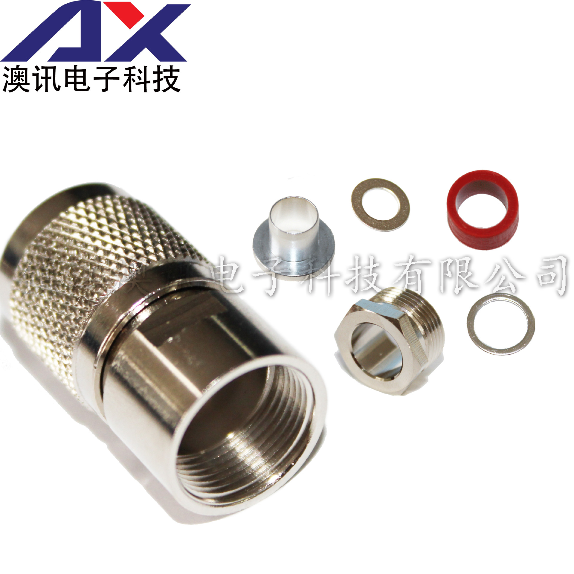 射频同轴连接器TNC-J5全铜装接式五件套 直式公头配接SYV50-5电缆-阿里巴巴