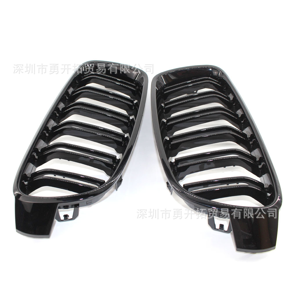 格栅适用于BMW F30 F31 F35 3 Series 2012-2016 双线 亮黑 黑色-阿里巴巴