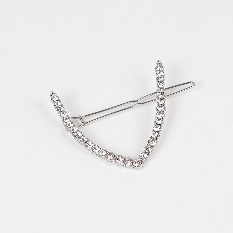 Wholesale rhinestone x cross simple hairpin - Nihaojewelry