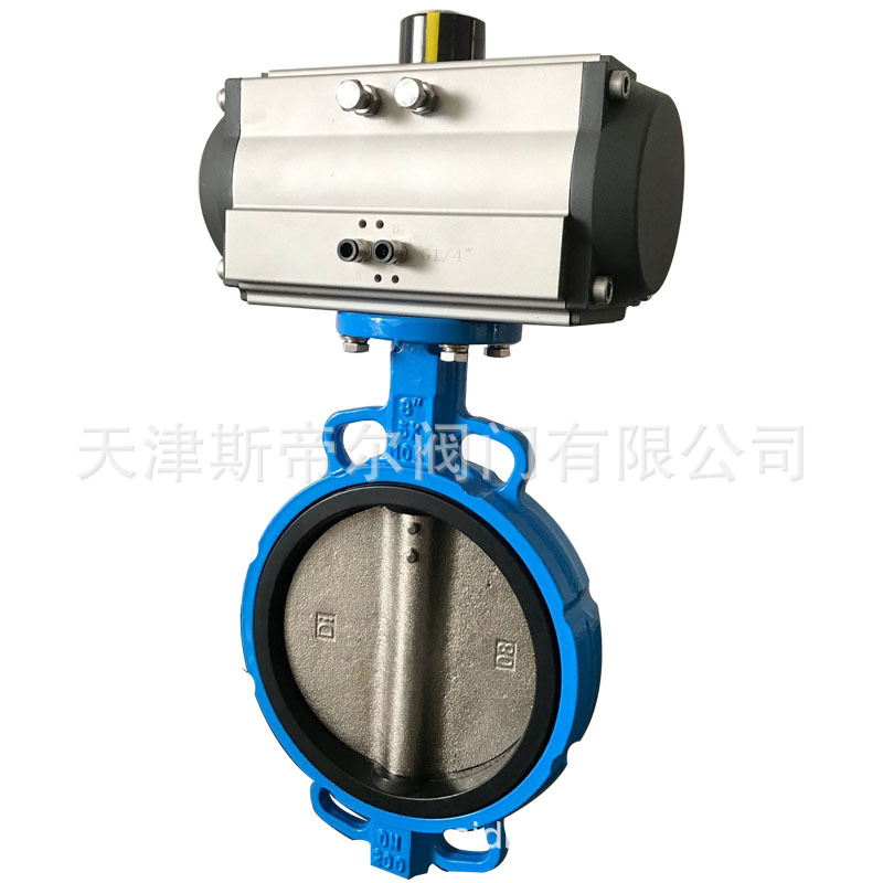 气动对夹蝶阀 304阀板 气动调节 双作用蝶阀 厂家天津D671X-10Q-阿里巴巴