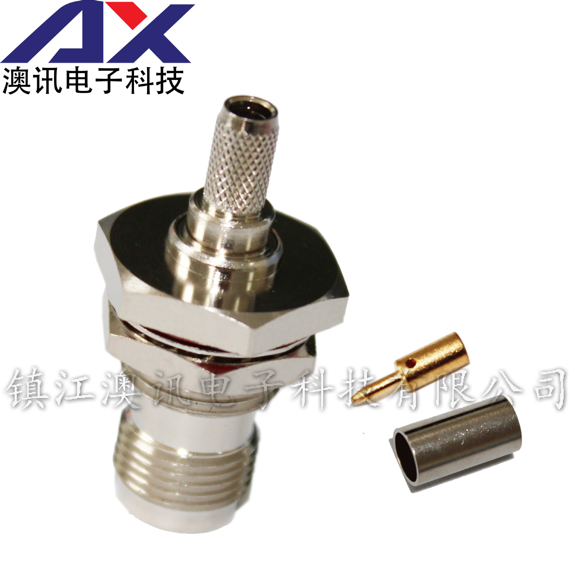 射频同轴连接器 TNC-C-KY3 防水母头 双针大六角 接RG58/50-3电缆-阿里巴巴