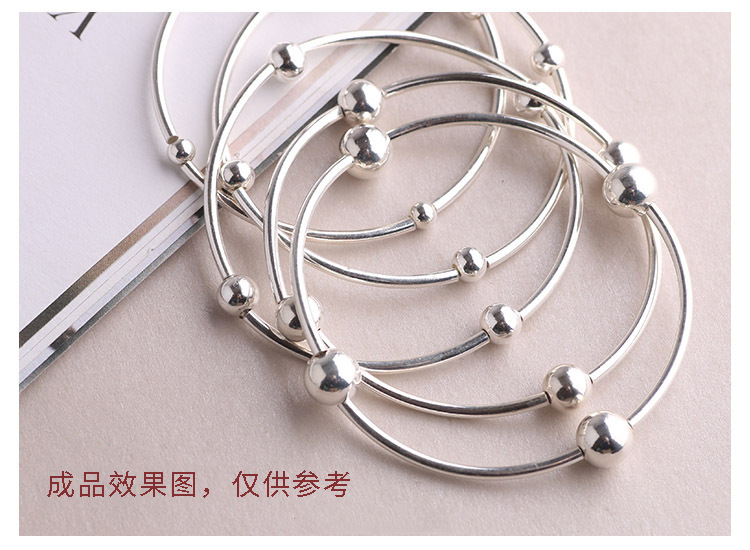 S925银配件素银配件DIY银饰品光面弯管小银管手链串珠材料光面管-阿里巴巴