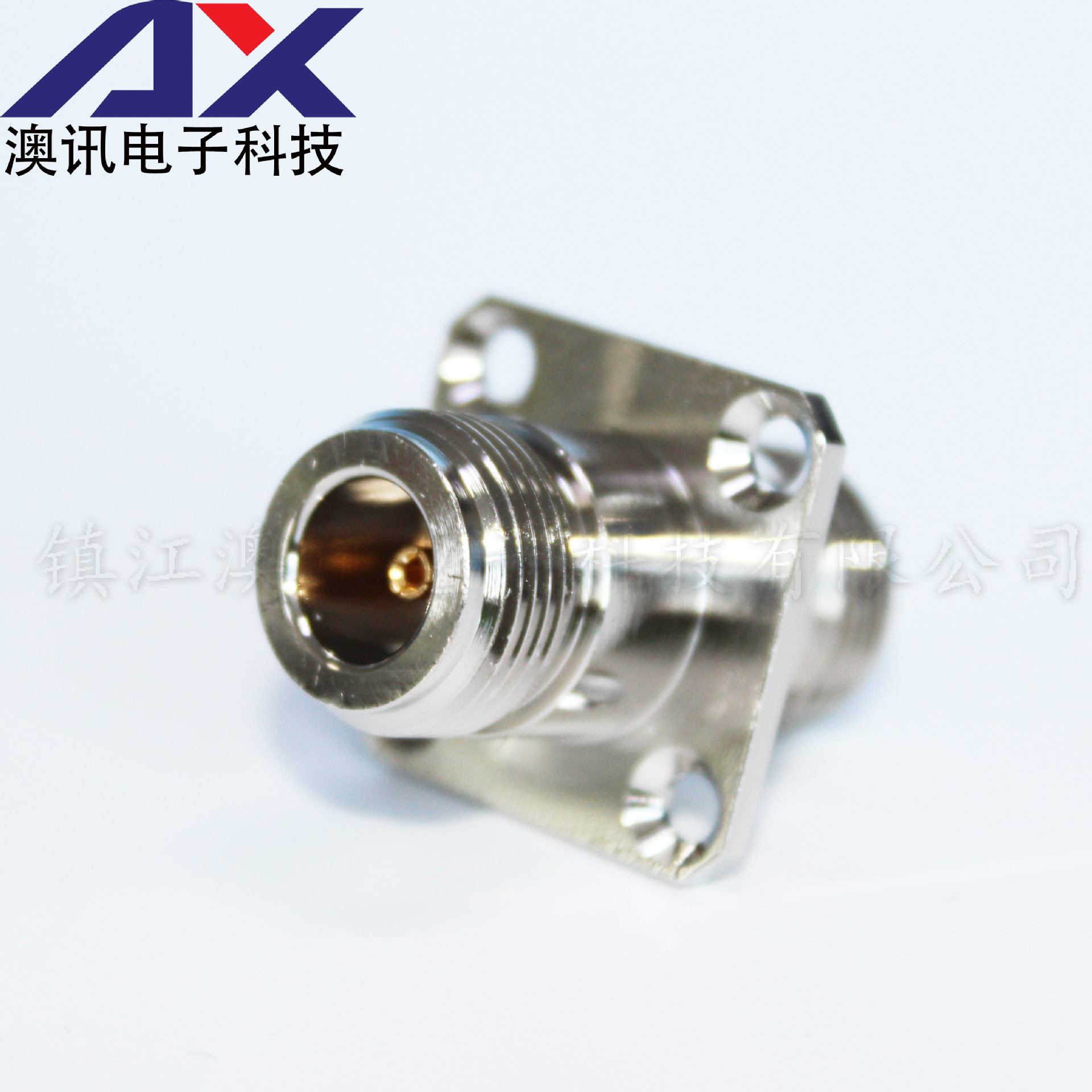 射频同轴转接器N-KKF法兰方板N母头转N母头50欧N型母头双通转接器-阿里巴巴