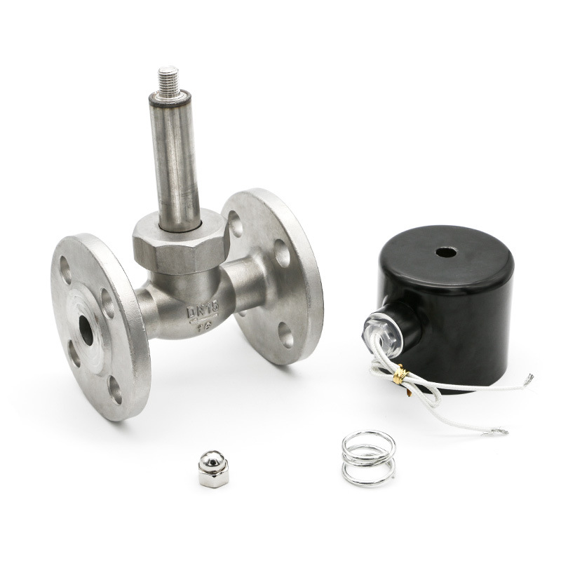 ZBSF全不锈钢蒸汽法兰电磁阀 高温法兰电磁阀DN25 32 40 50 65 80-阿里巴巴