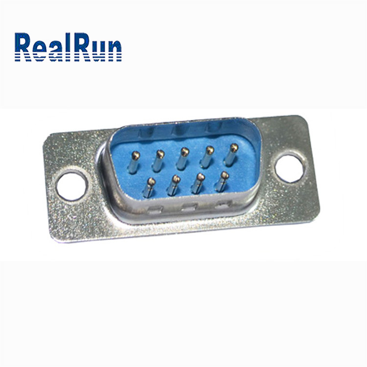 【D-SUB系列】DB 9P 批量加工DB-nP 公座 焊线式 蓝色 DB连接器-阿里巴巴