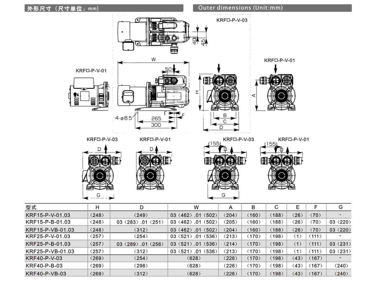 好利旺真空泵KRF40-P-V-03原装日本KRF系列ORION高真空直联-阿里巴巴