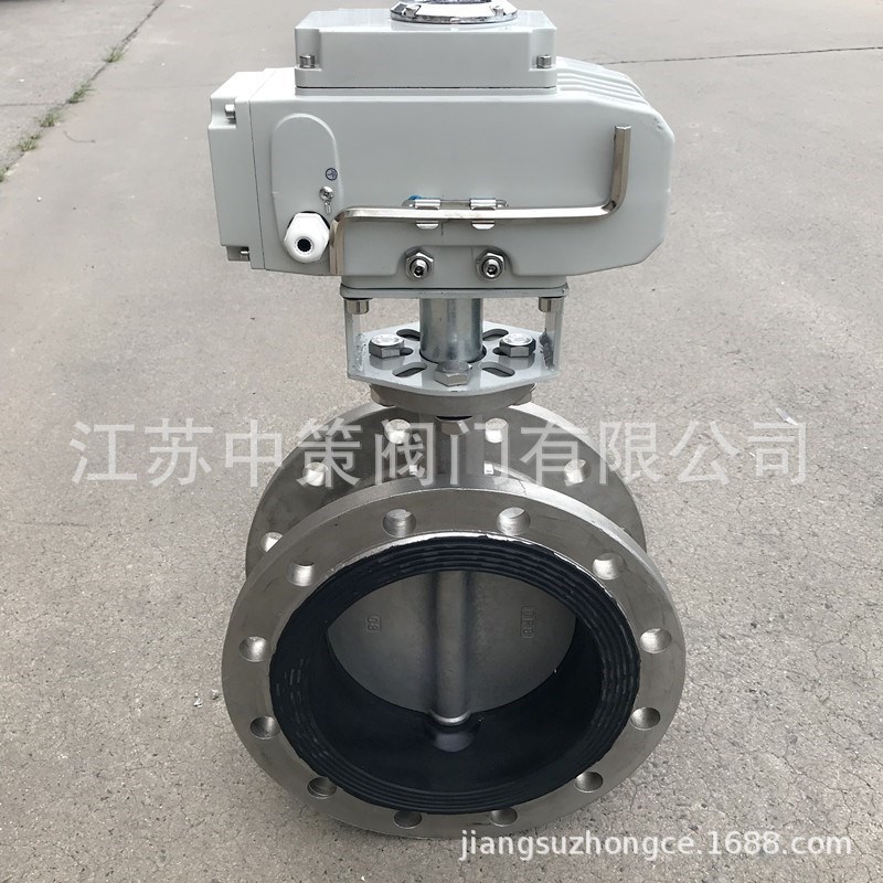 D941X-10Q球墨铸铁电动法兰橡胶蝶阀 开关型电动法兰软密封蝶阀-阿里巴巴